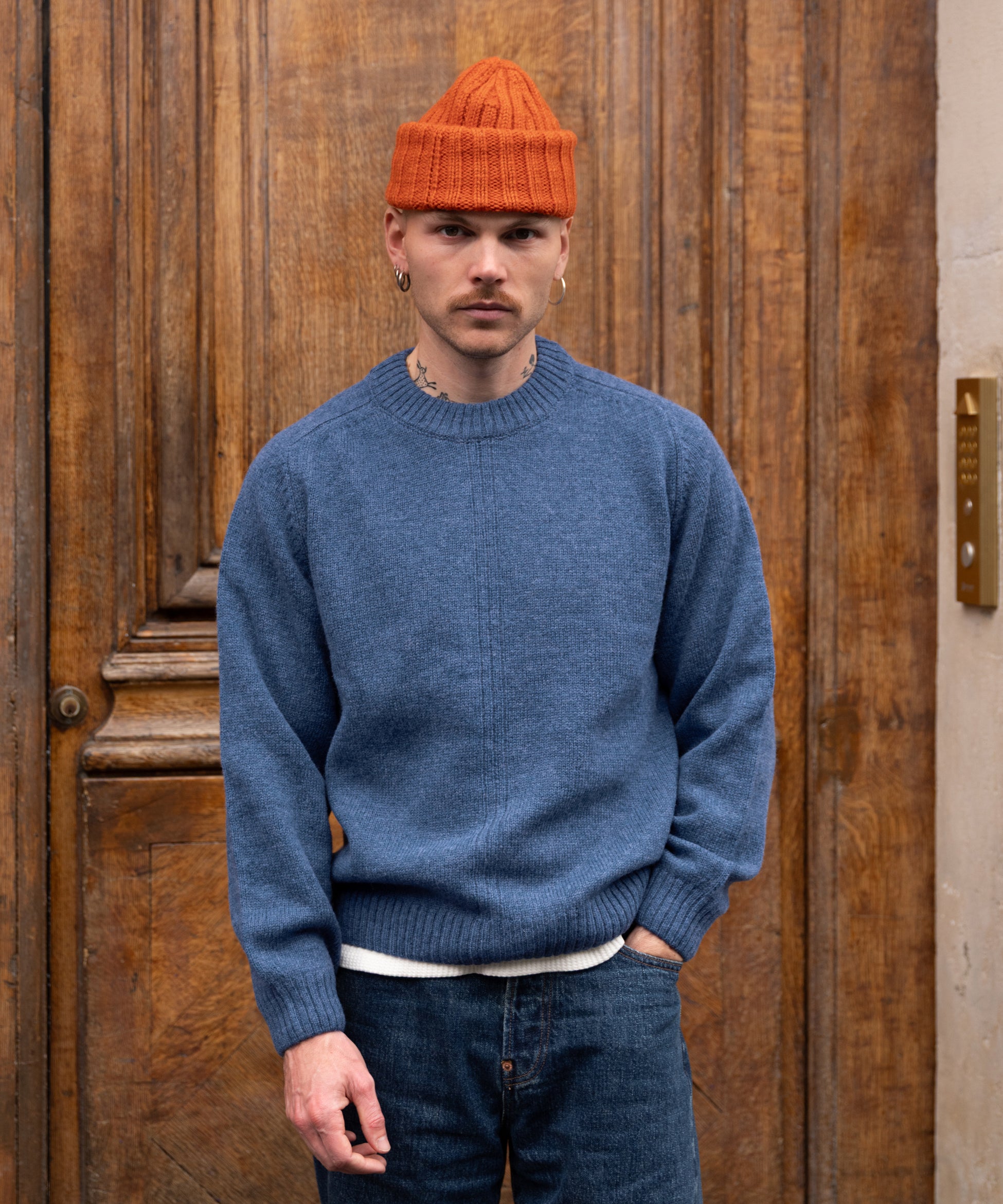 THE SHETLAND SWEATER - BLUE JAY | BRUT CLOTHING – BRUT Clothing