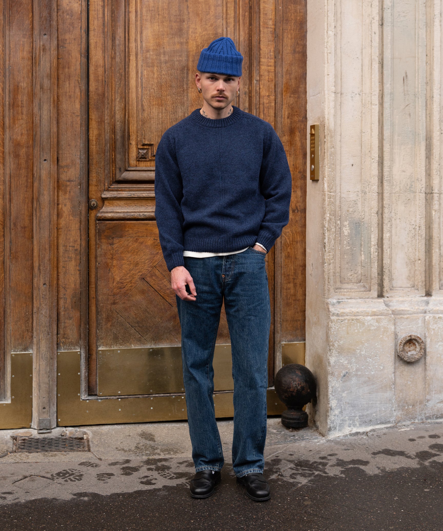 THE SHETLAND SWEATER - OXFORD BLUE | BRUT CLOTHING – BRUT Clothing