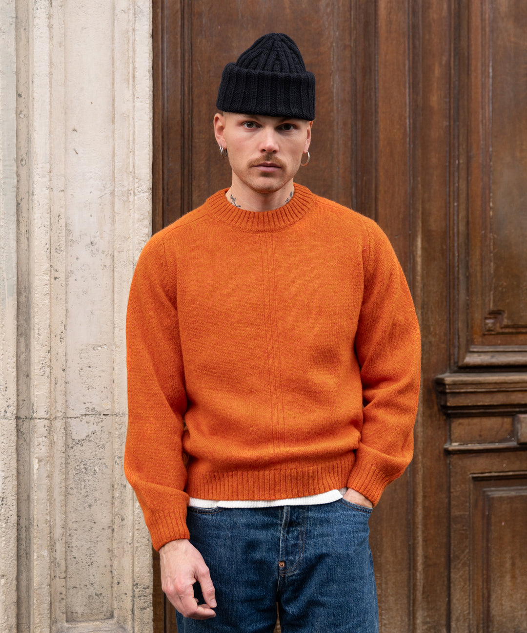 THE SHETLAND SWEATER - ORANGE | BRUT CLOTHING – BRUT Clothing