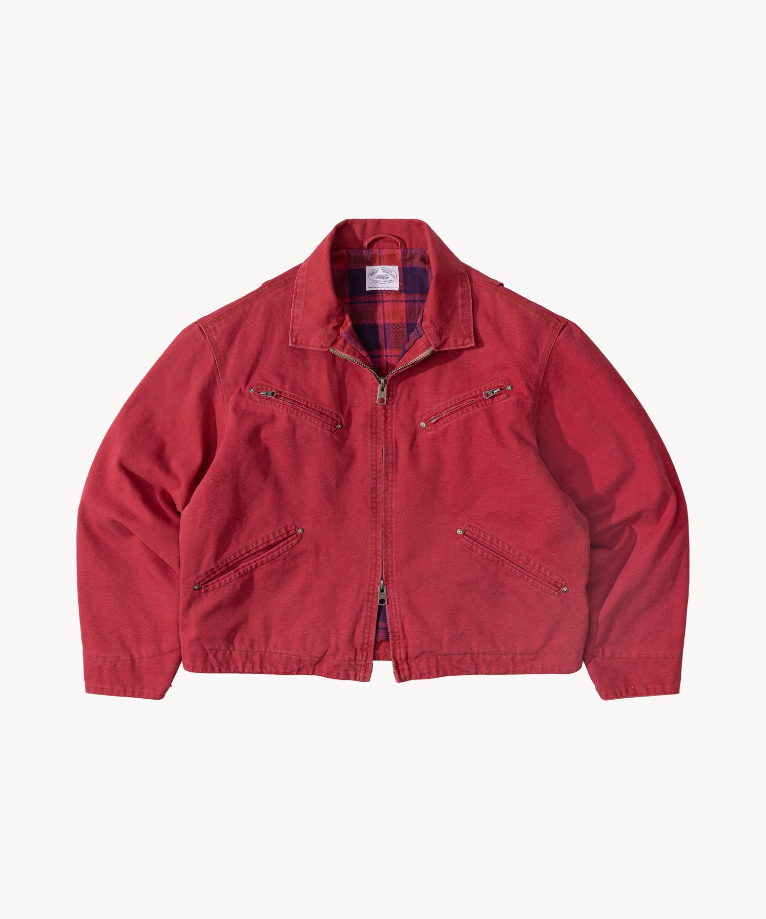 THE OVERDYED BEIRING JACKET - RED | BRUT CLOTHING | Worldwide shipping ...