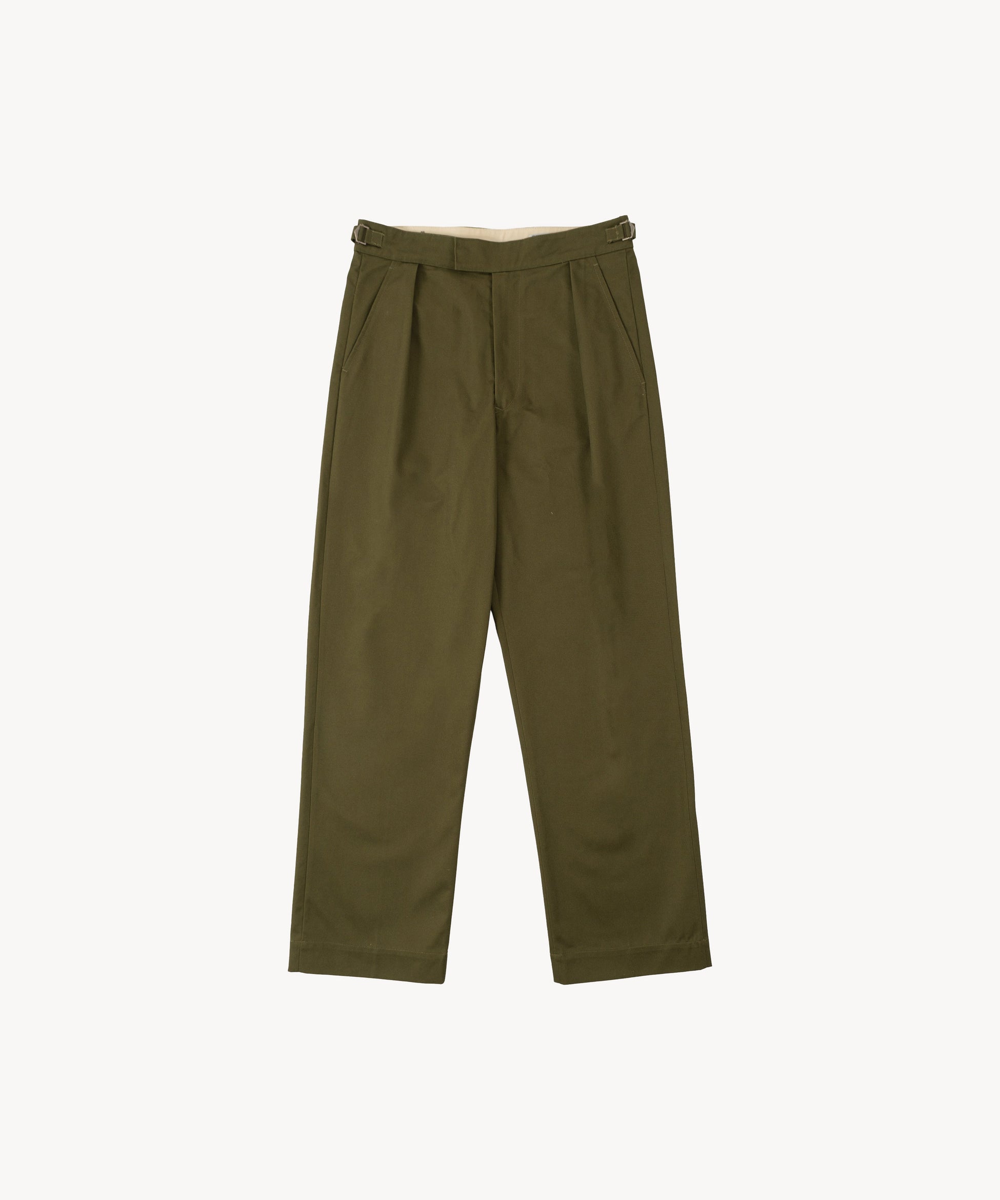 THE ONE PLEAT PANTS - OLIVE GREEN | BRUT Clothing