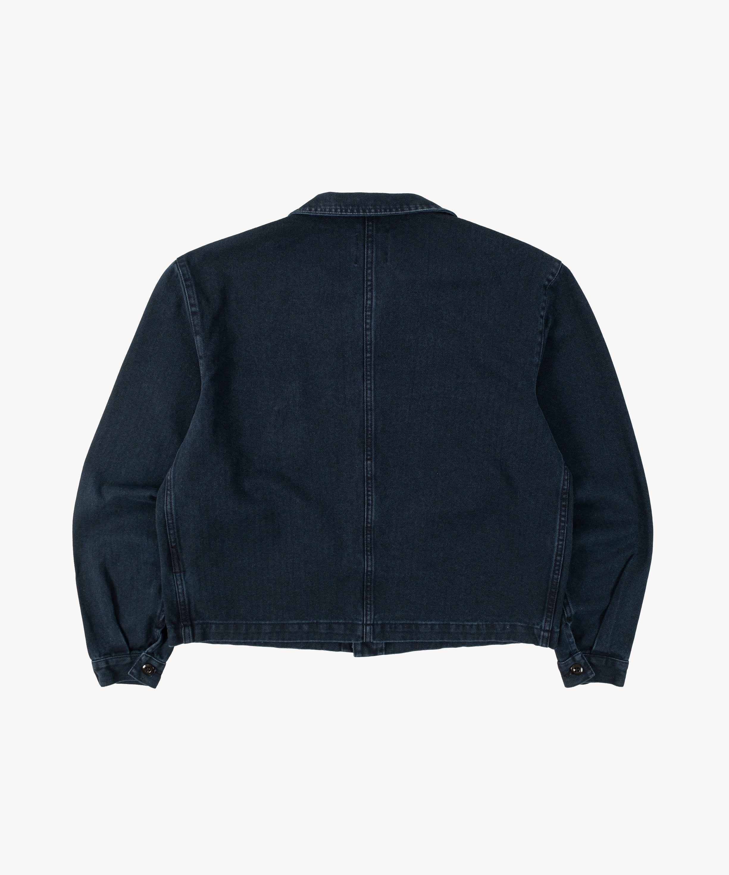 Indigo Cropped Work Jacket French Workwear Boxy | BRUT – BRUT Clothing