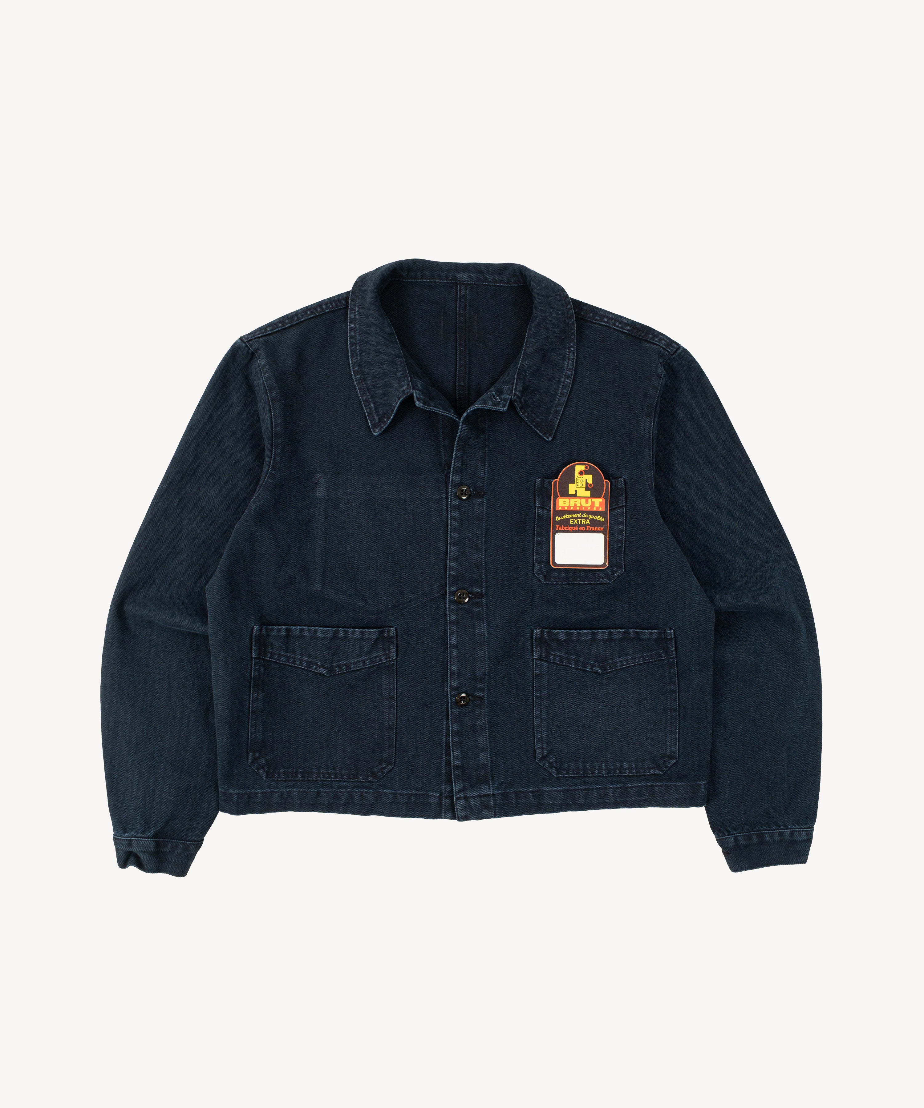 Indigo Cropped Work Jacket French Workwear Boxy | BRUT – BRUT Clothing