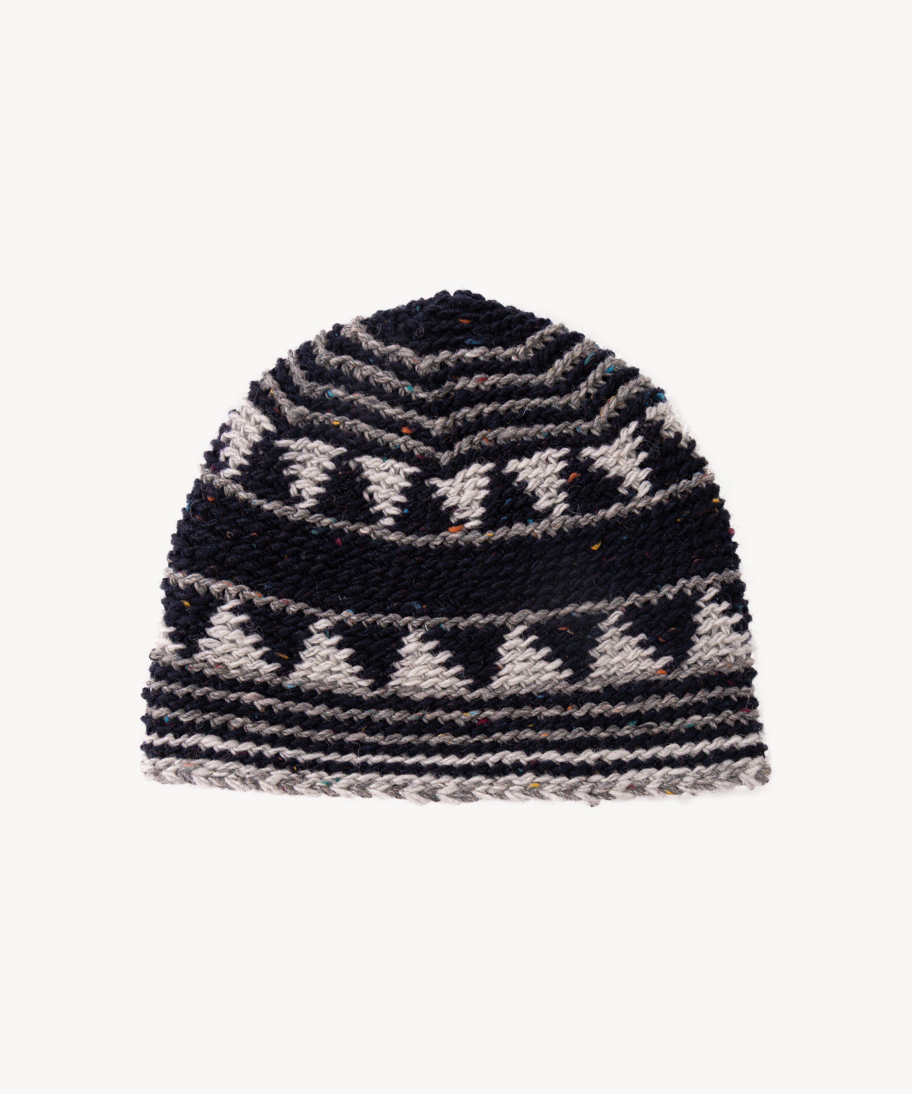 Hand-Knit Watch Cap Navy Pure Wool Artisan | BRUT – BRUT Clothing